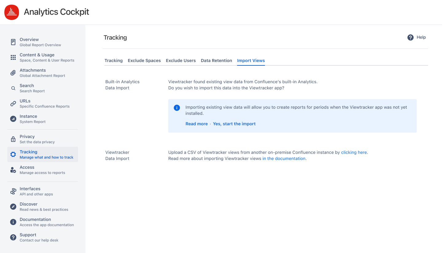 Import views into Viewtracker